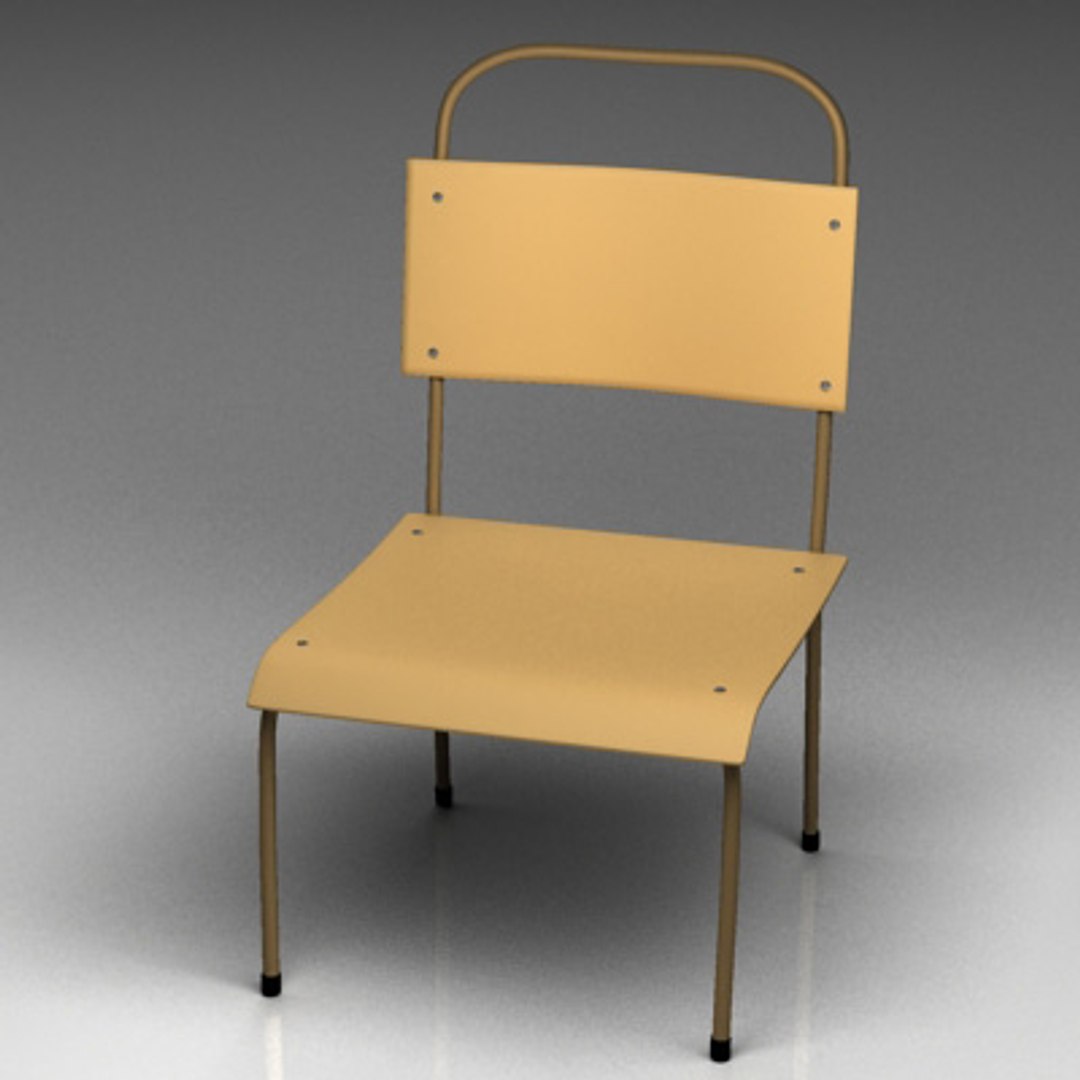 3d Model Schools Chair
