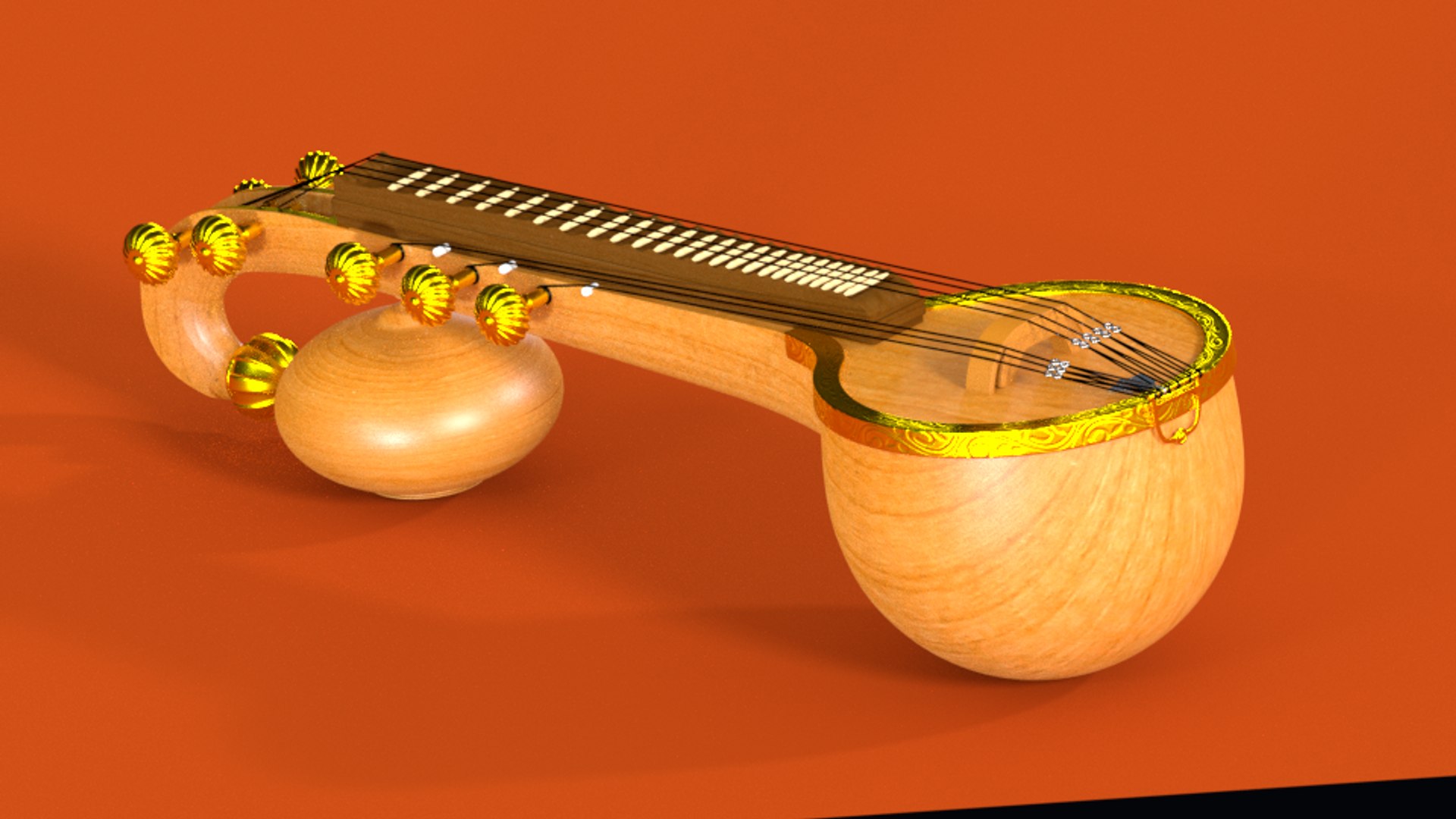 3D Veena Model - TurboSquid 1354623