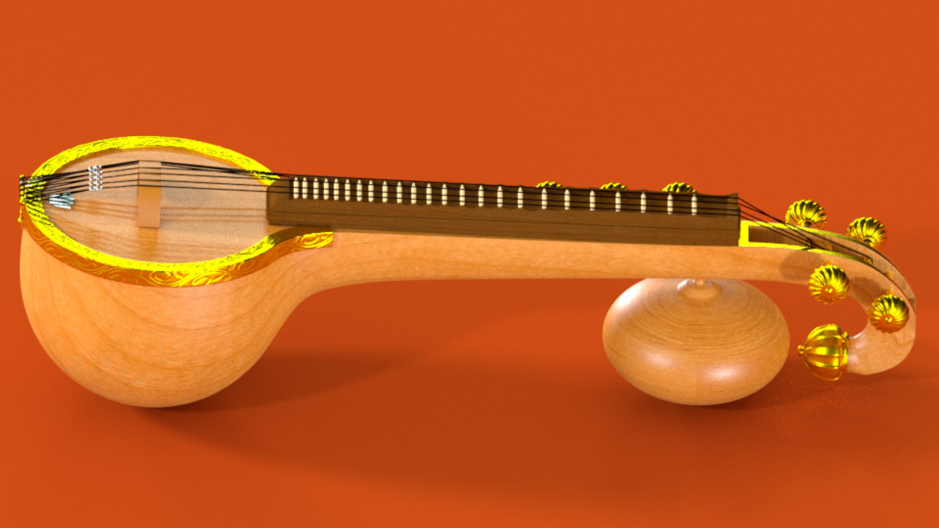 3D Veena Model - TurboSquid 1354623
