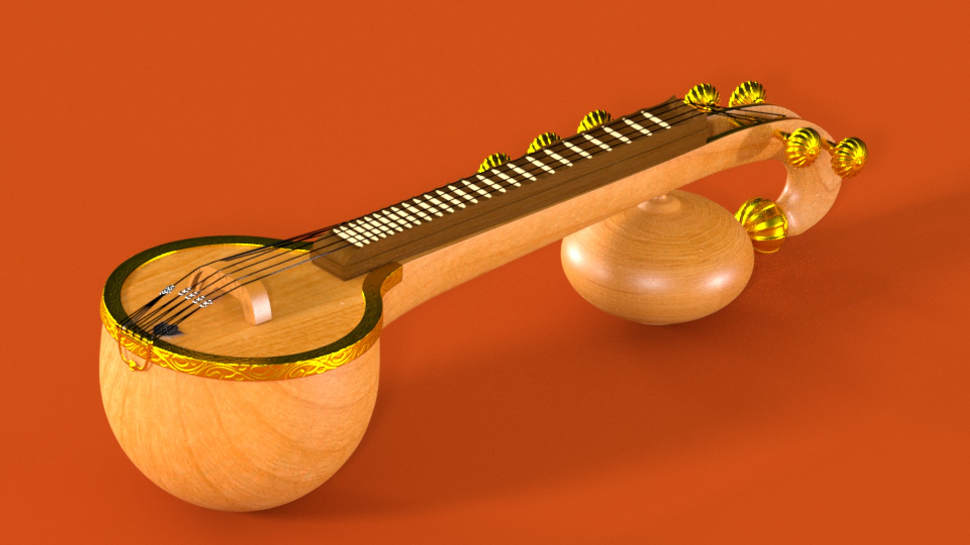 3D Veena Model - TurboSquid 1354623