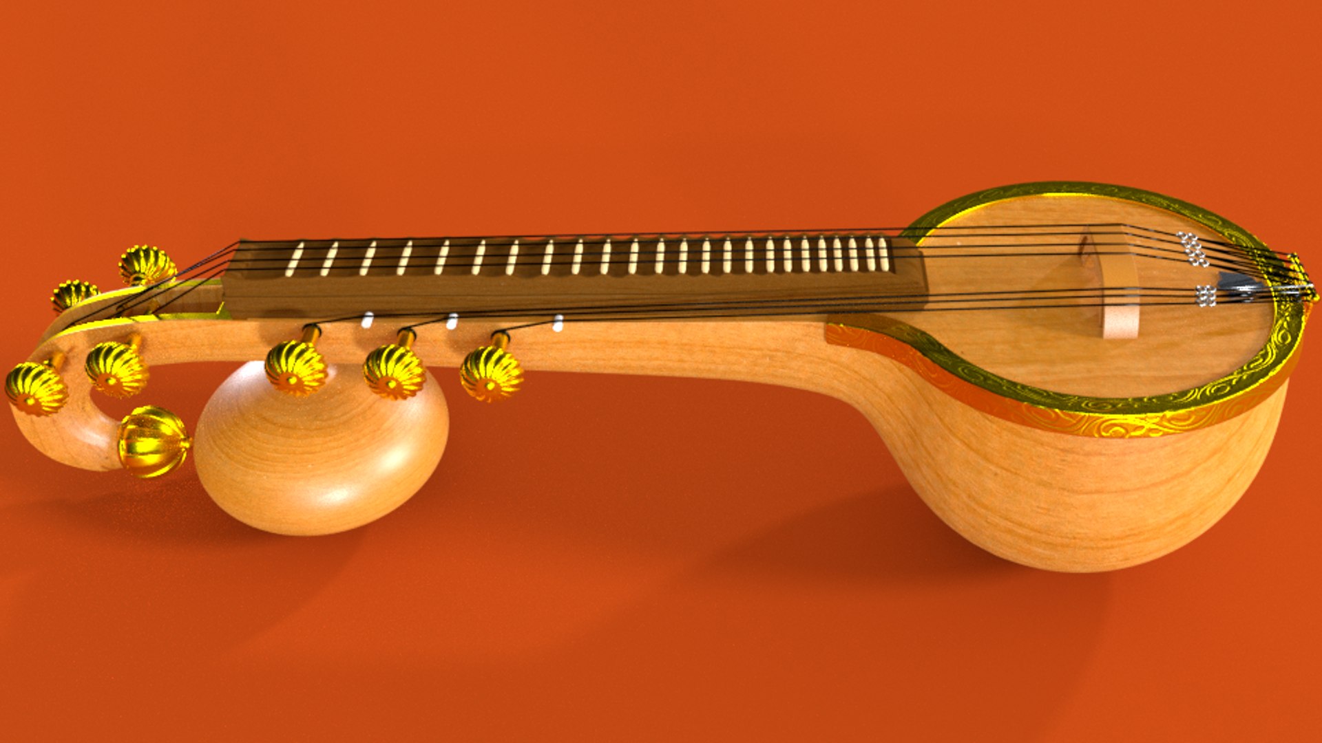 3D Veena Model - TurboSquid 1354623