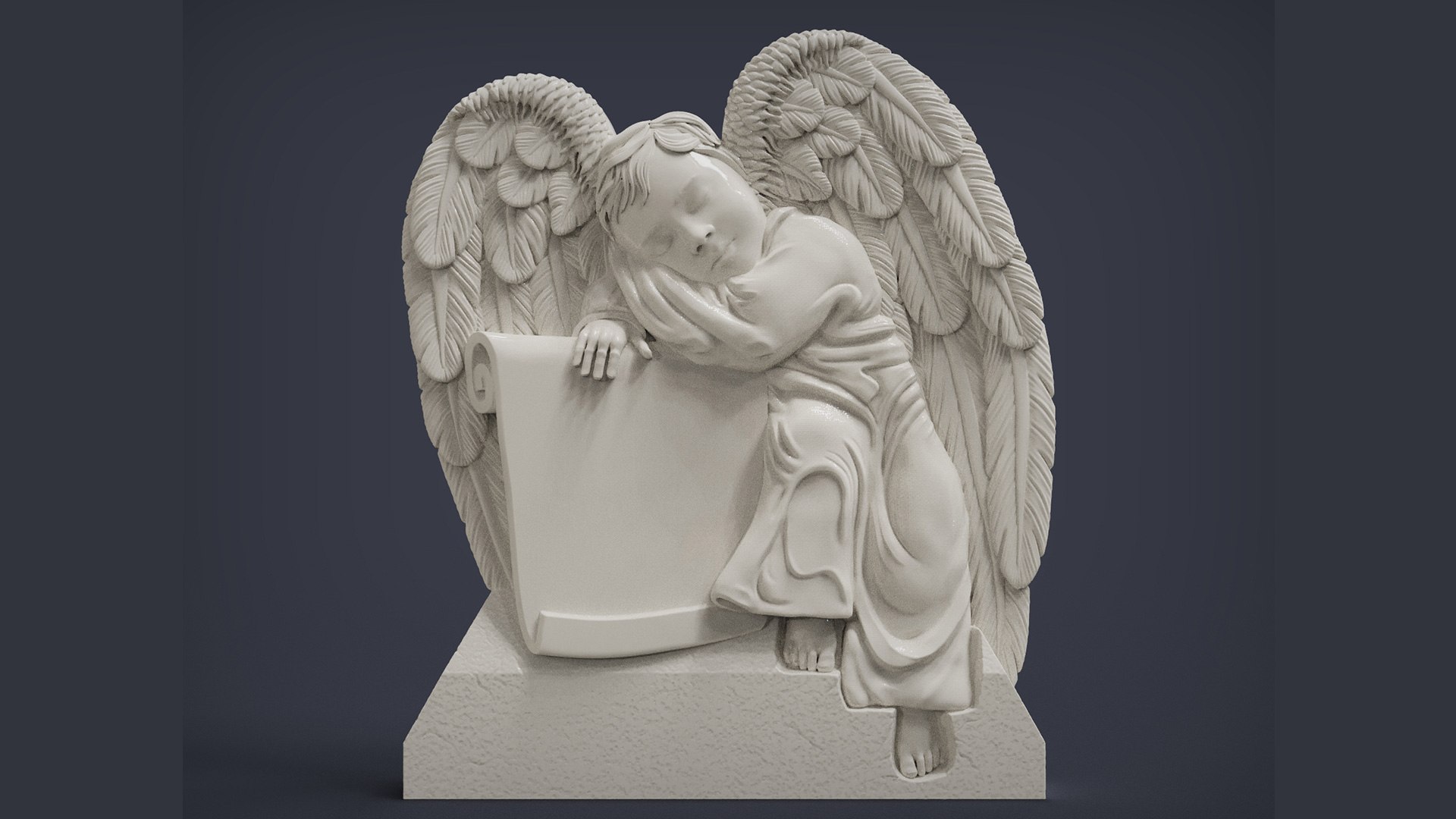 Baby Angel Bas-Relief 3D model - TurboSquid 2100304