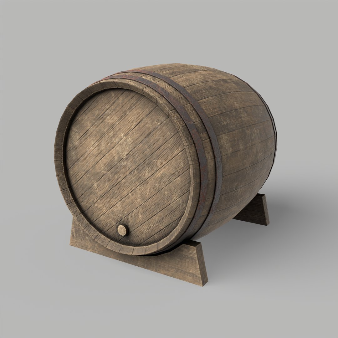 3D Barrel Wooden model - TurboSquid 2119573