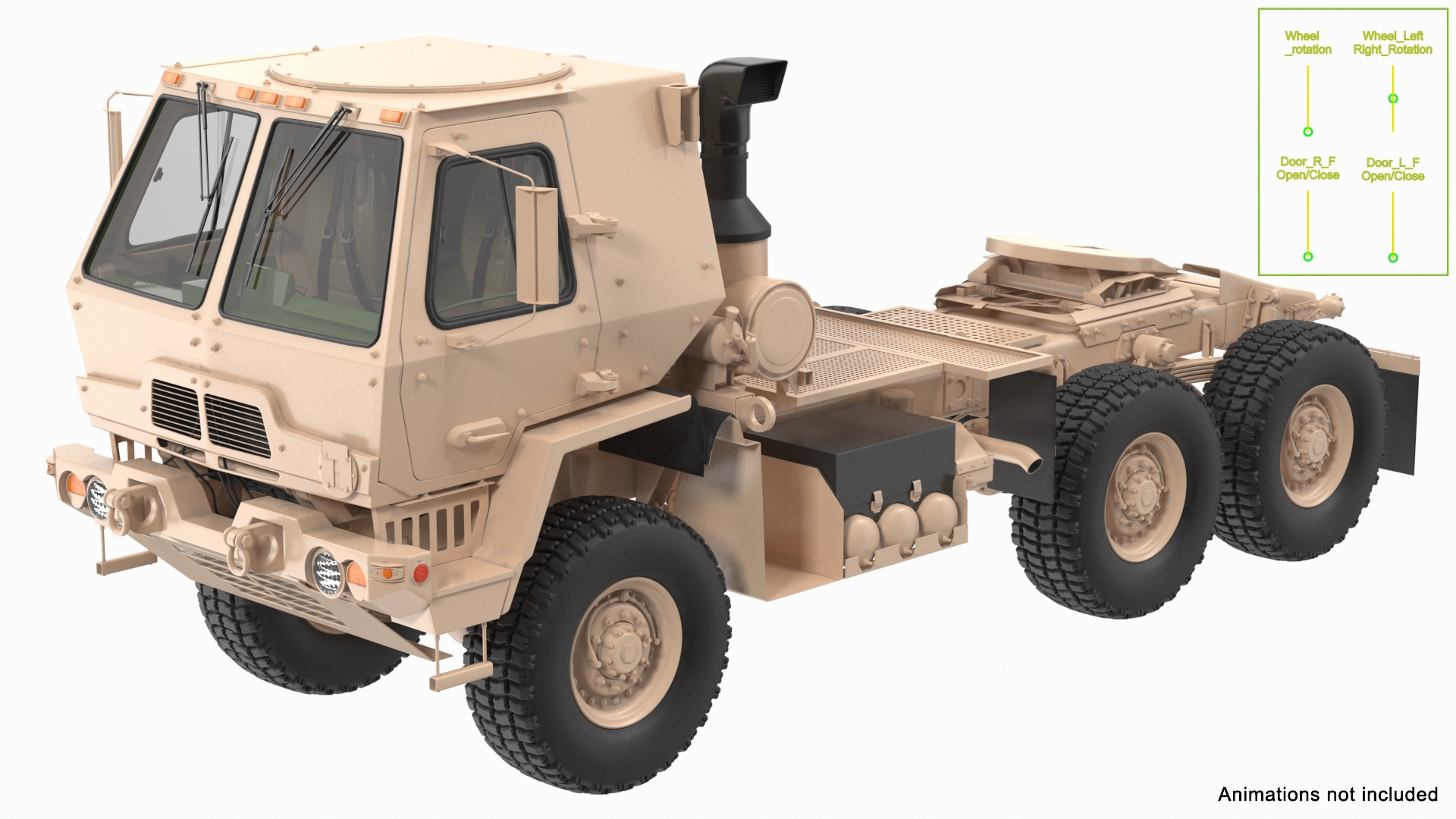 3D model Oshkosh FMTV 5 Ton Tractor Rigged - TurboSquid 1716283