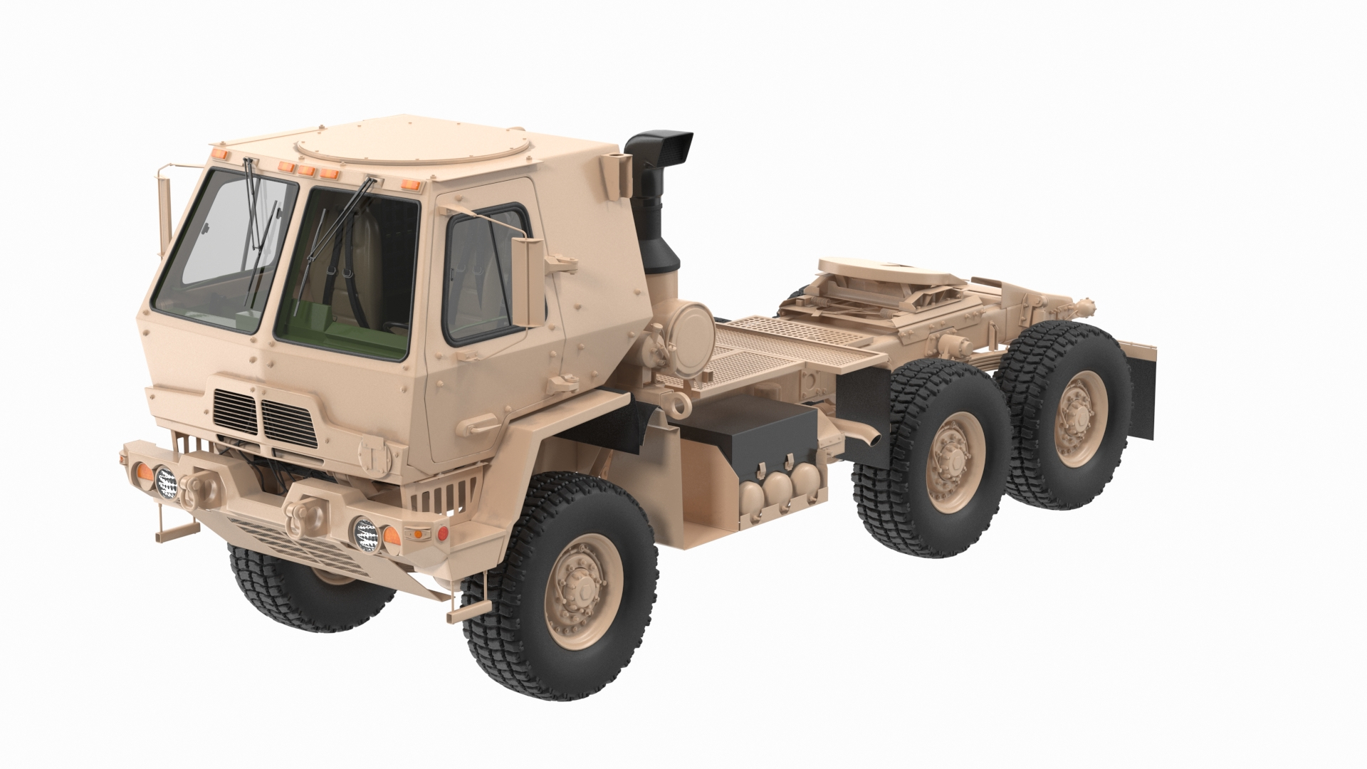 3D model Oshkosh FMTV 5 Ton Tractor Rigged - TurboSquid 1716283