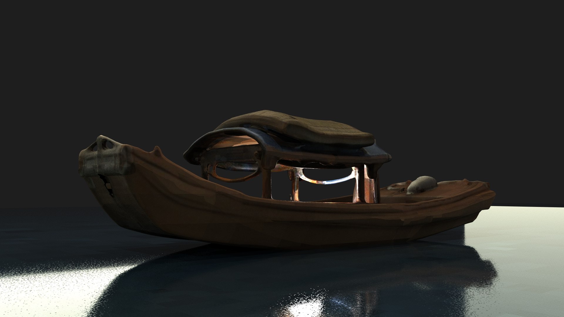 3D Chinese Wooden Boat Figure 3D - TurboSquid 2319279