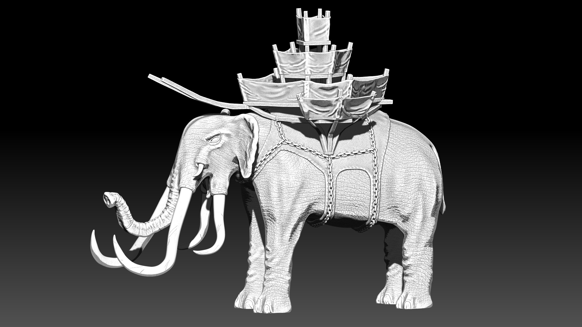 3D War Elephants model - TurboSquid 1953451
