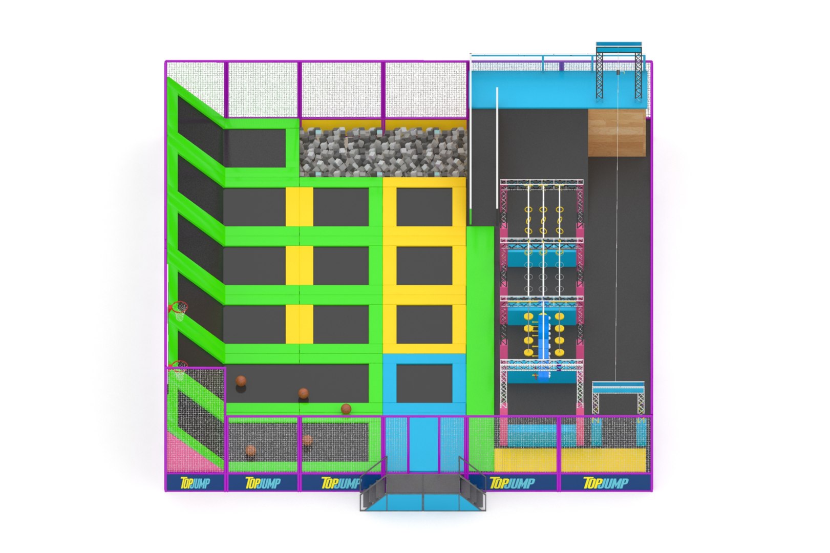 3D Model Trampoline Park - TurboSquid 1892600
