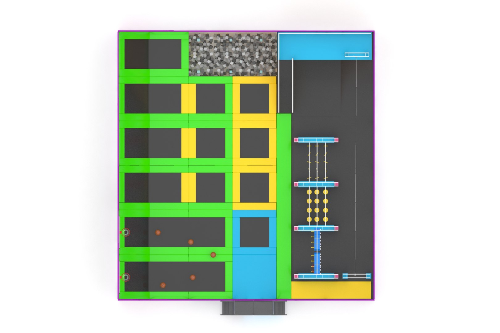 3D Model Trampoline Park - TurboSquid 1892600