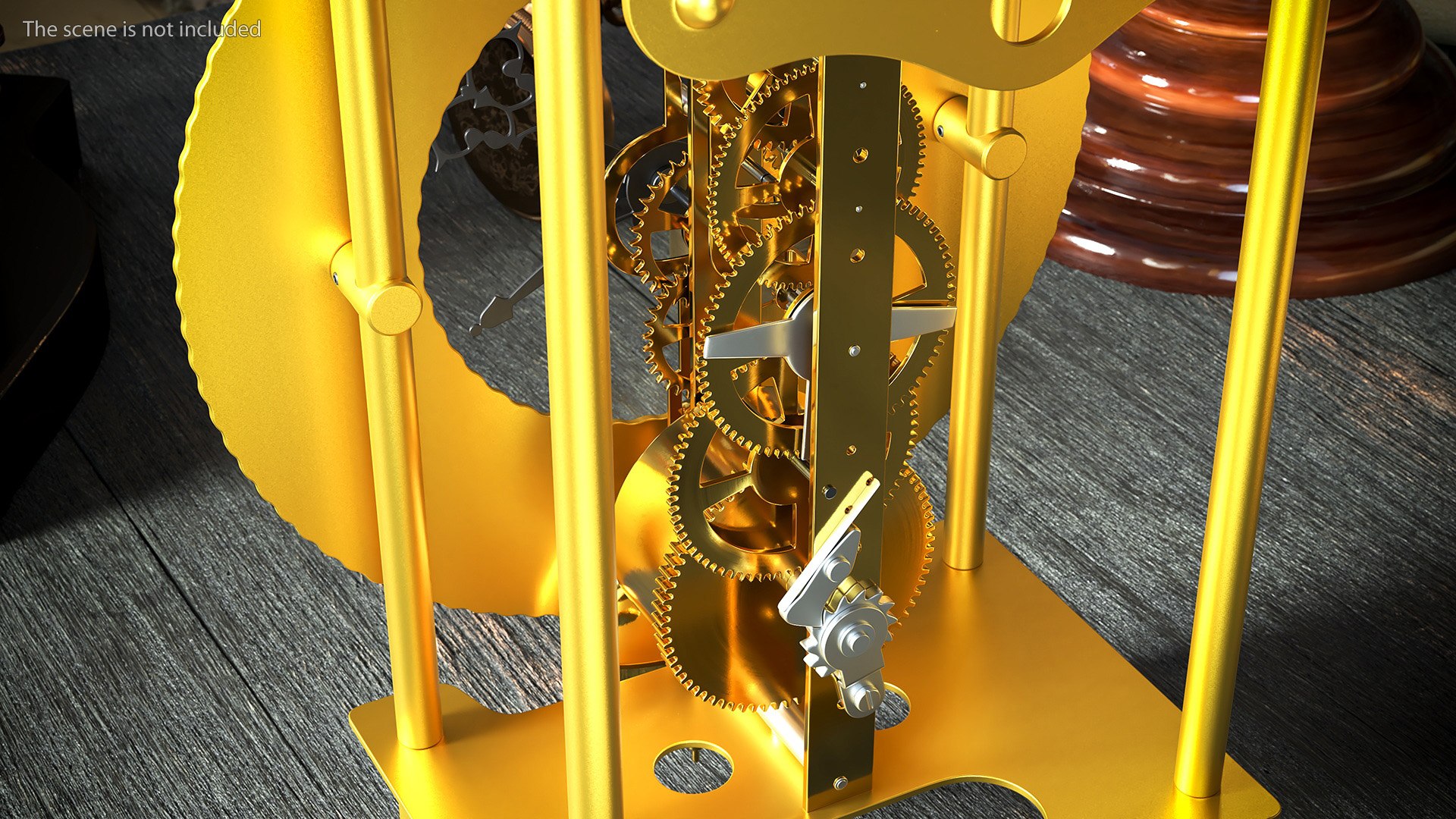 Open Mechanical Skeleton Clock Model - TurboSquid 2280768