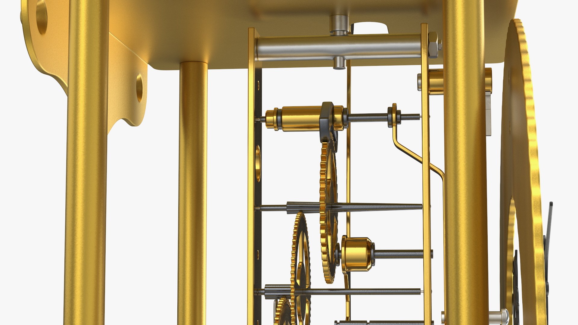 Open Mechanical Skeleton Clock Model - TurboSquid 2280768