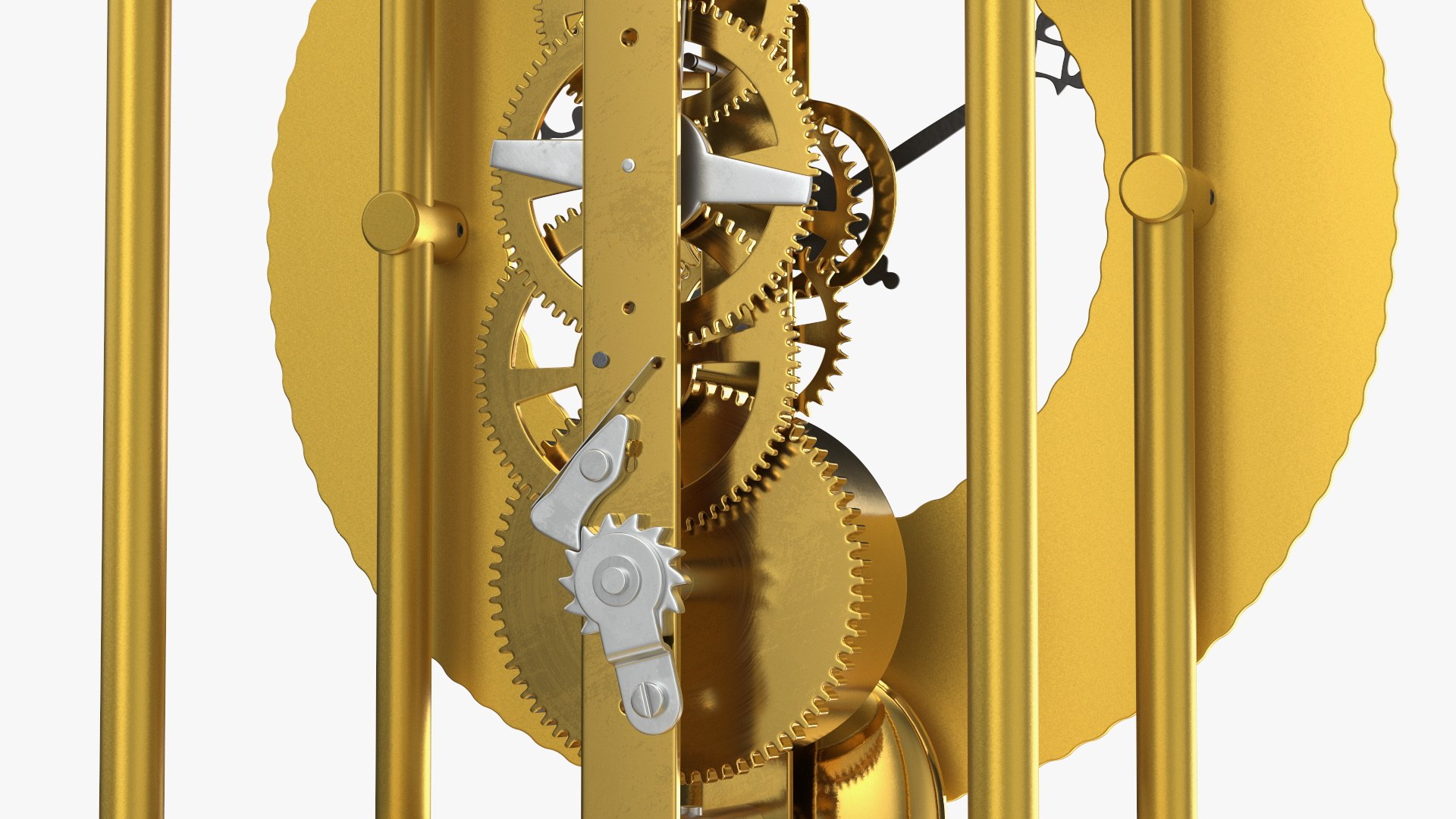 Open Mechanical Skeleton Clock Model - TurboSquid 2280768