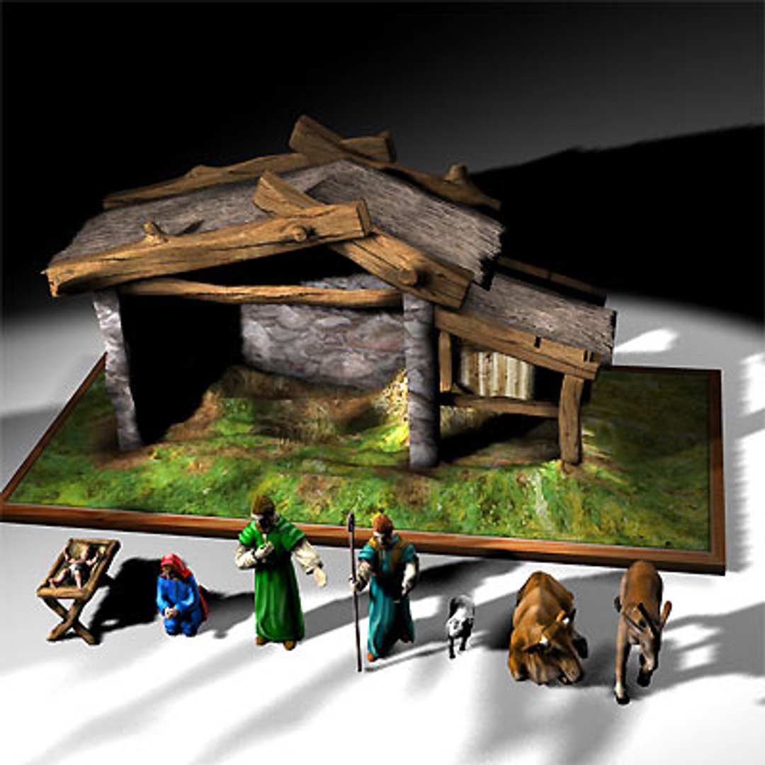 3d nativity scene