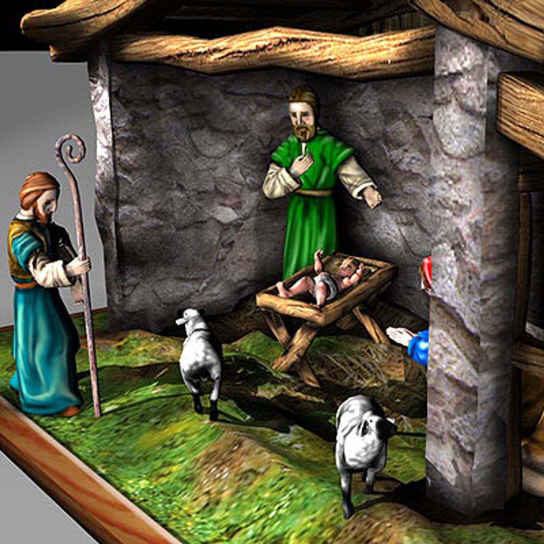 3d nativity scene