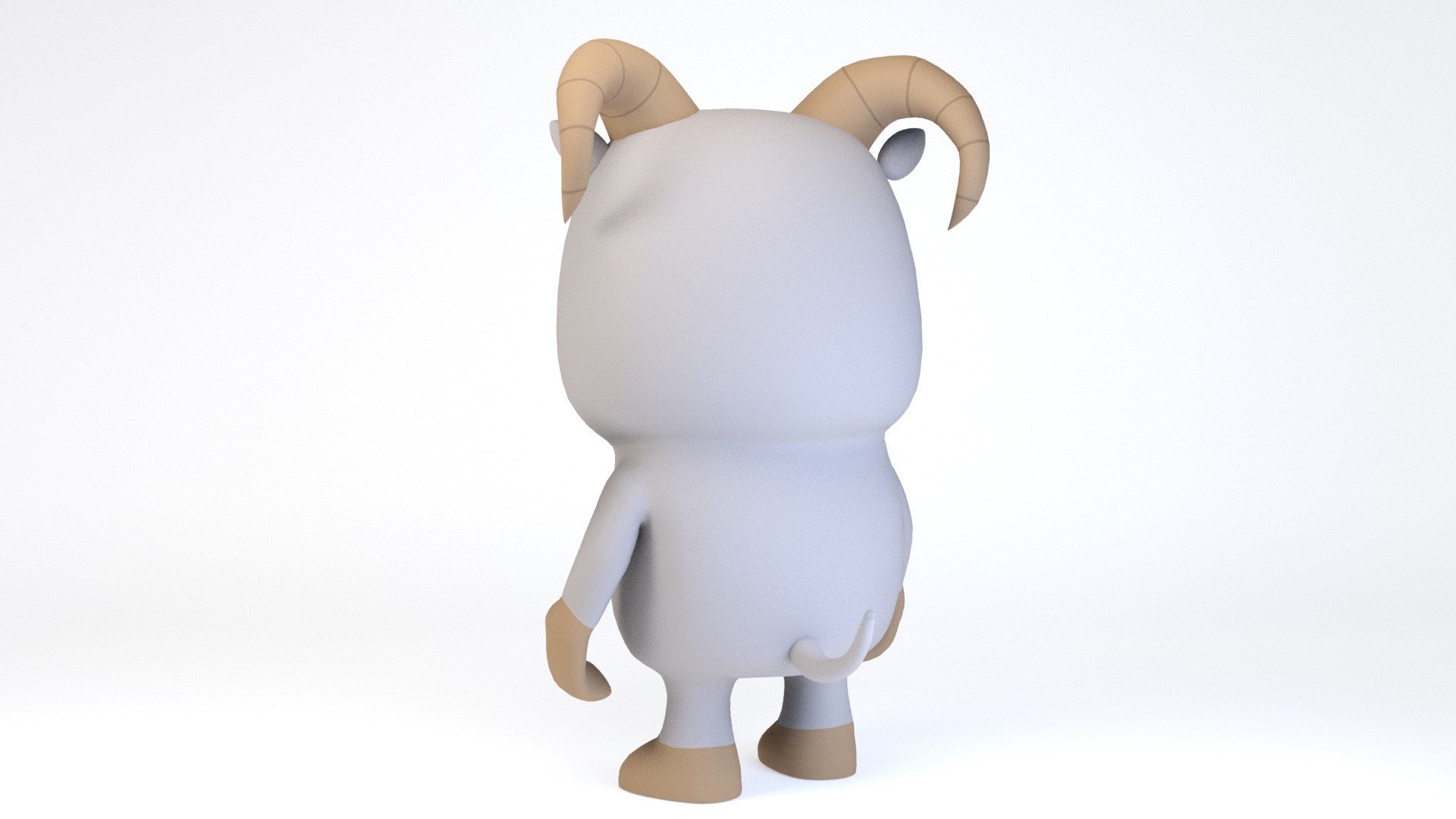 Cartoonish Humanoid Ram Character 3D - TurboSquid 2251244