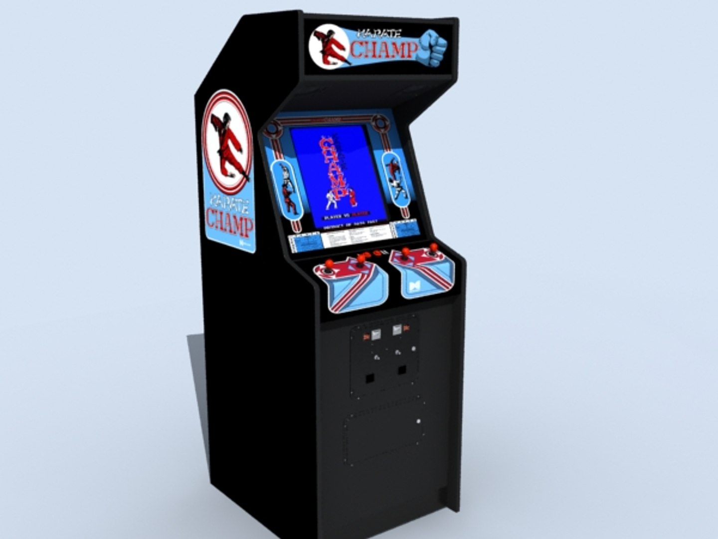 3d Karate Champ Arcade Model