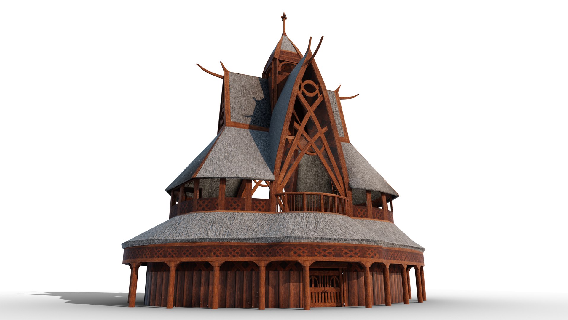 Nordic Stave Church 3D Model - TurboSquid 2263070