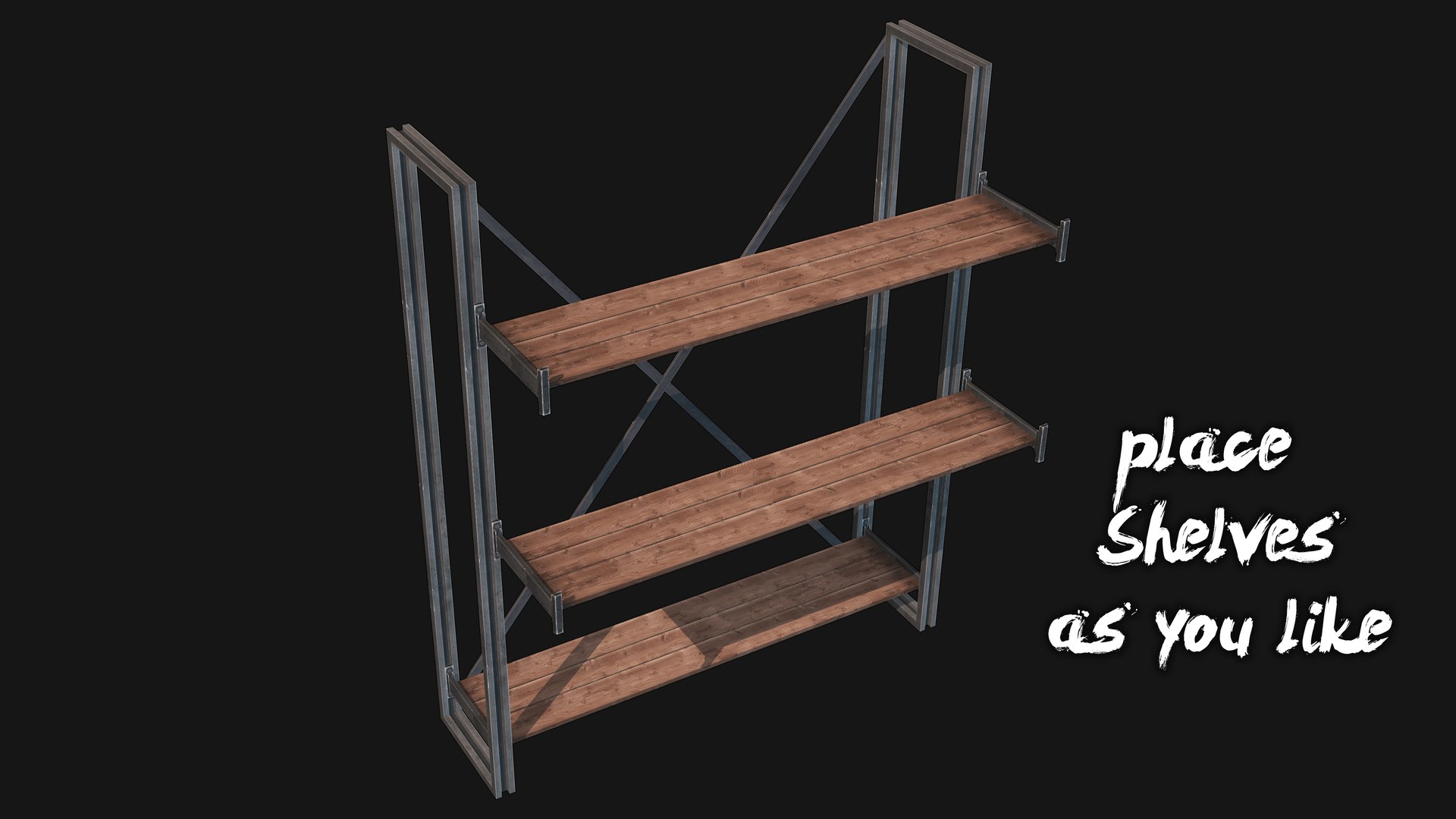 3d rustik shelf set