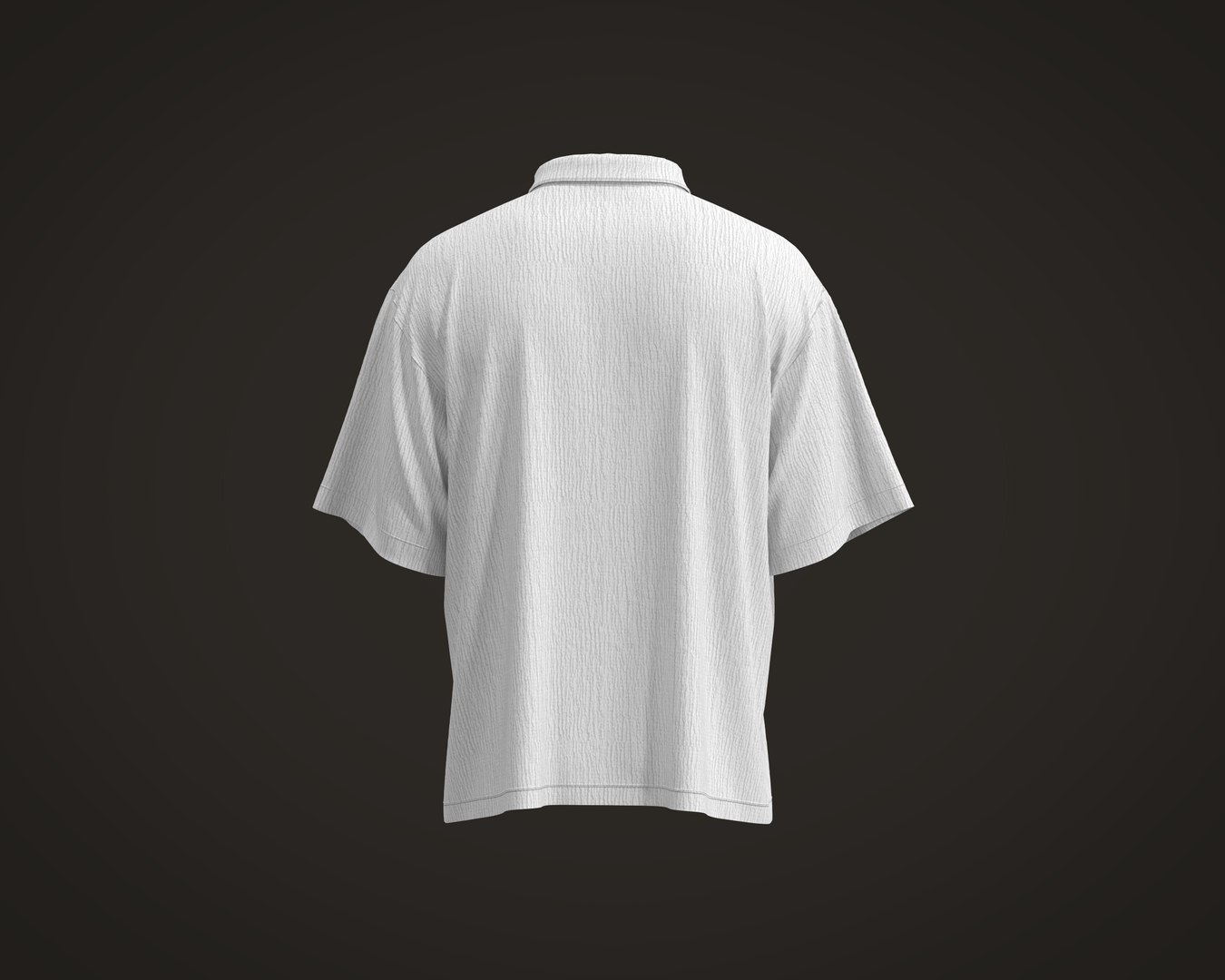 3D Model Mens Crinkled Texture Polo Shirt - TurboSquid 2267423