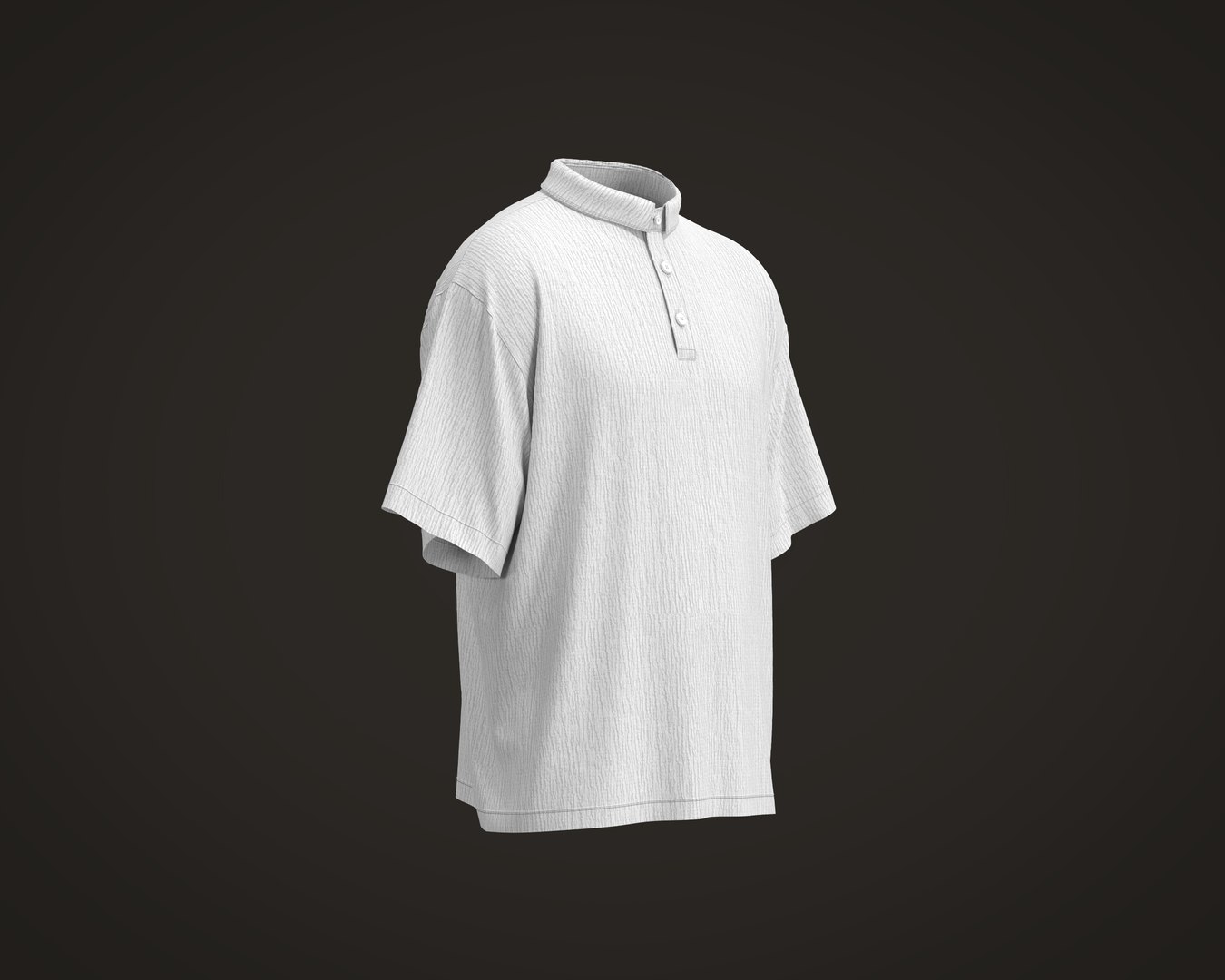 3D Model Mens Crinkled Texture Polo Shirt - TurboSquid 2267423