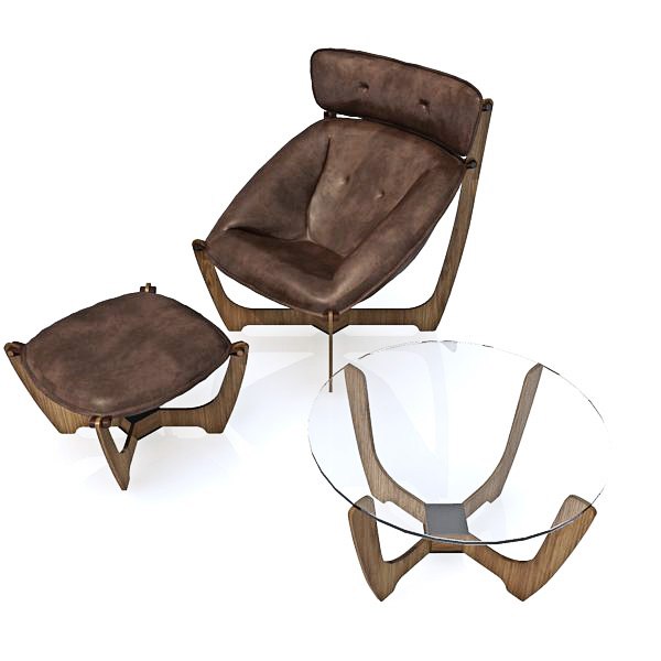 3d model armchair chair group