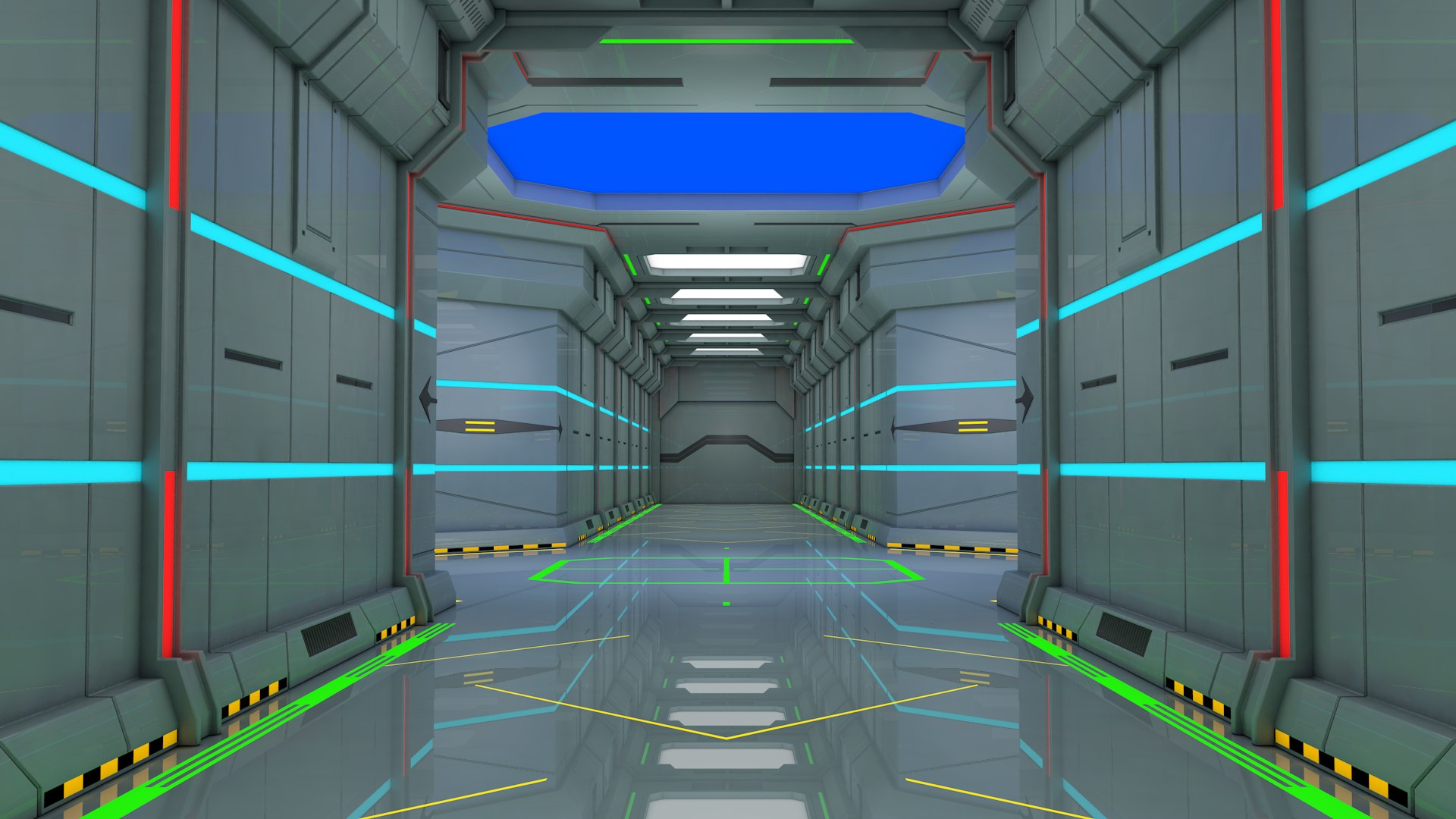 Sci Fi Corridor Model - TurboSquid 2373421