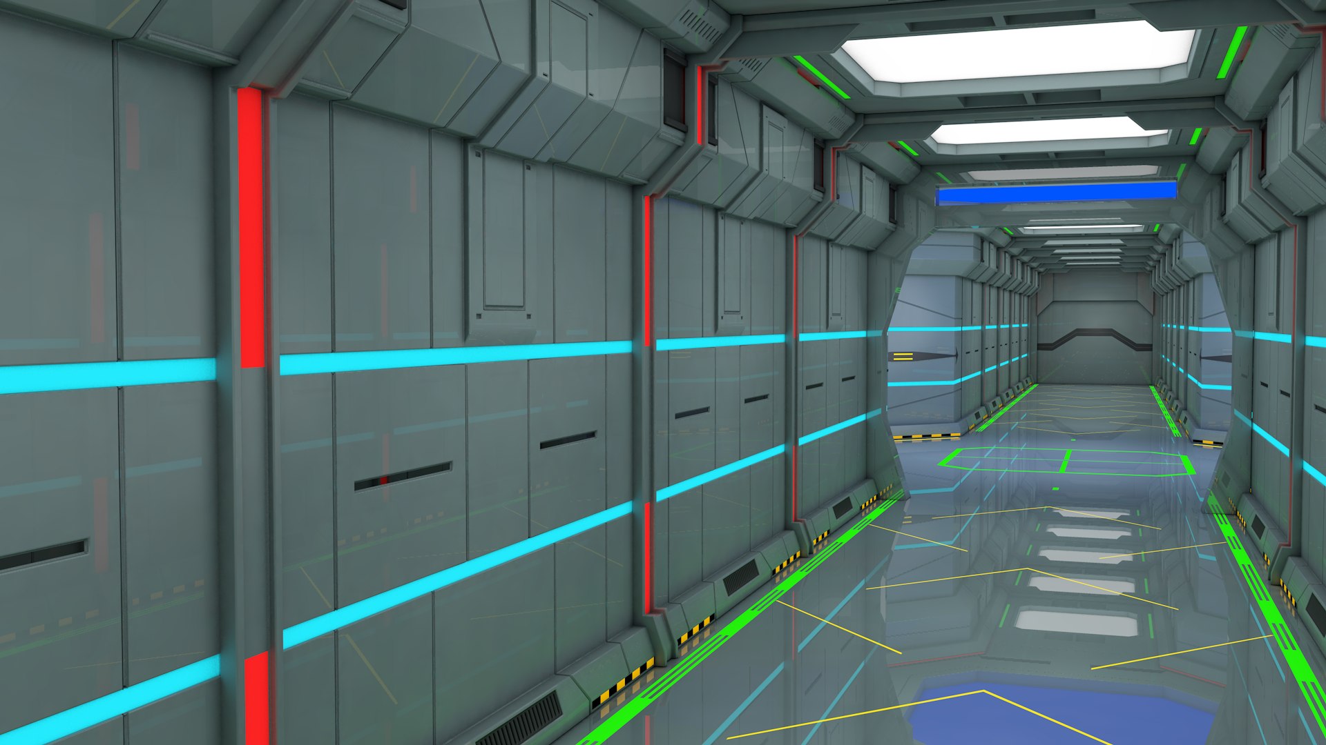 Sci Fi Corridor Model - TurboSquid 2373421