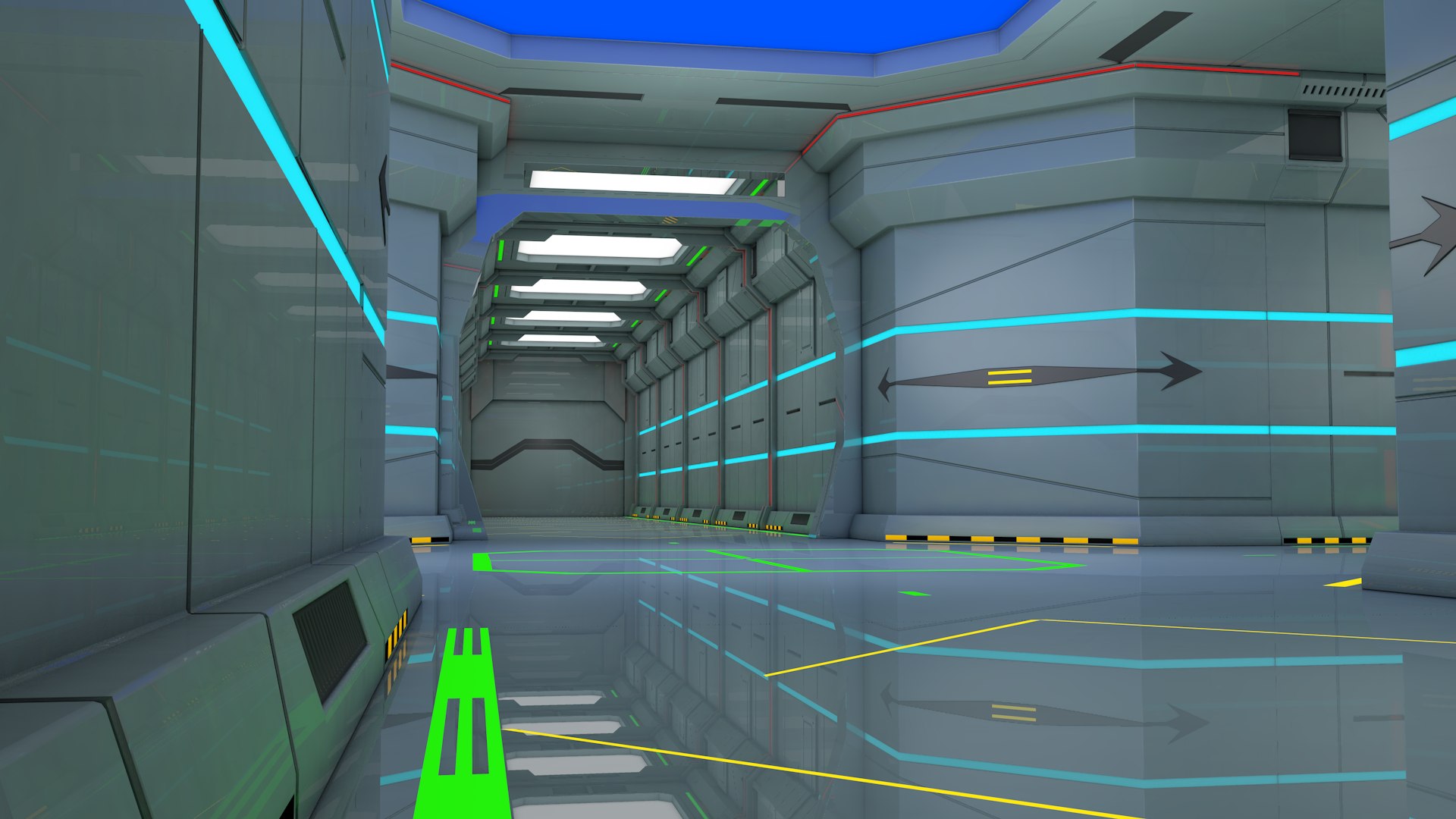 Sci Fi Corridor Model - TurboSquid 2373421