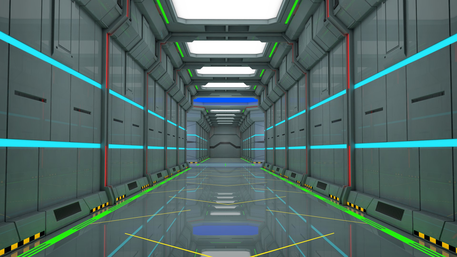 Sci Fi Corridor Model - TurboSquid 2373421