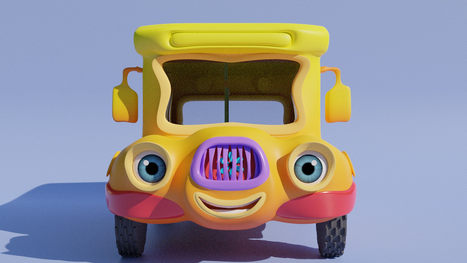 3D Cartoon Bus Model - TurboSquid 1817529