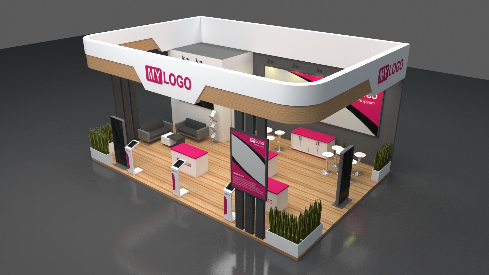 Booth 6x9m 3D - TurboSquid 2009855