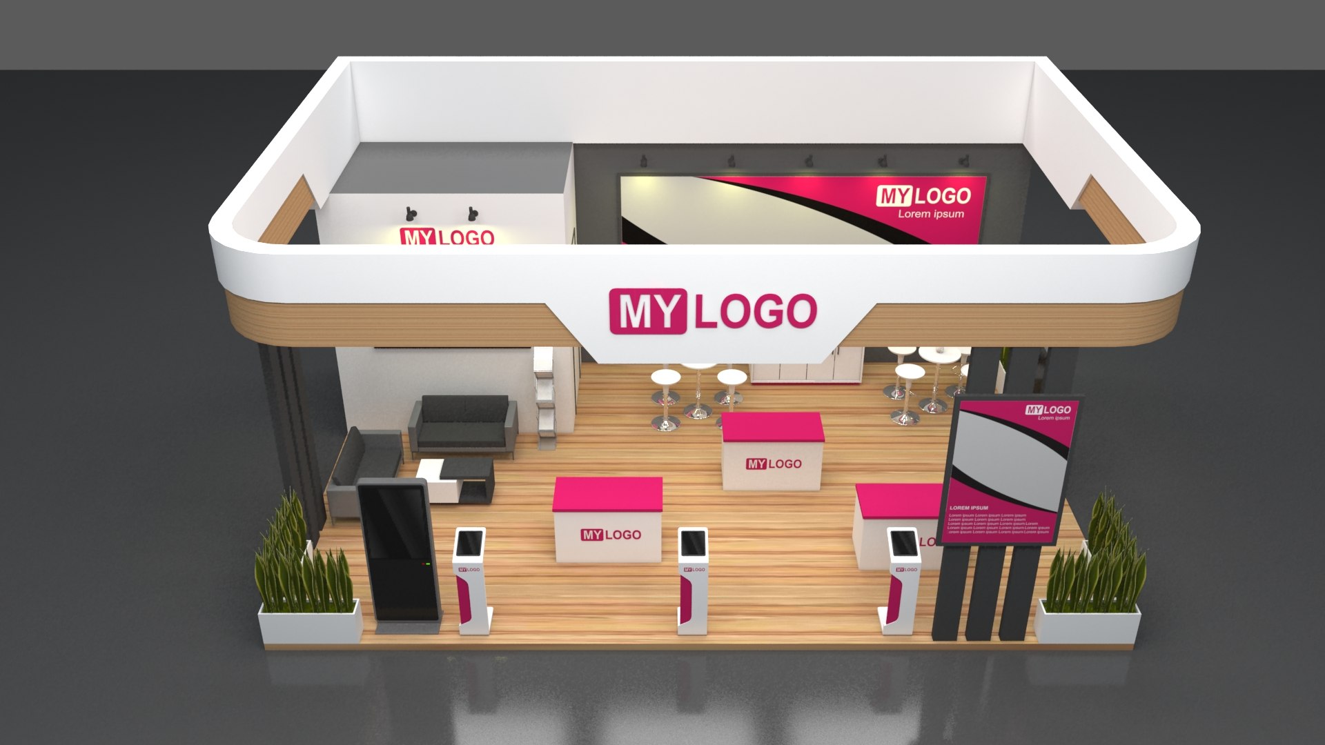 Booth 6x9m 3D - TurboSquid 2009855