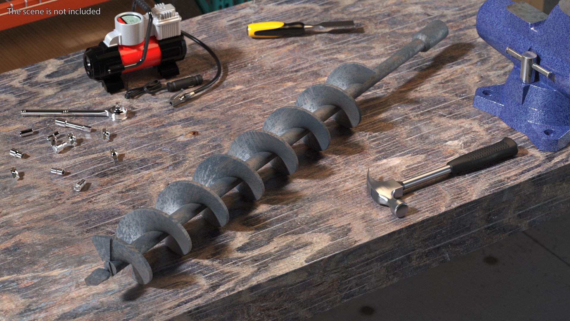 Old Earth Auger Bit 3D Model - TurboSquid 2104811