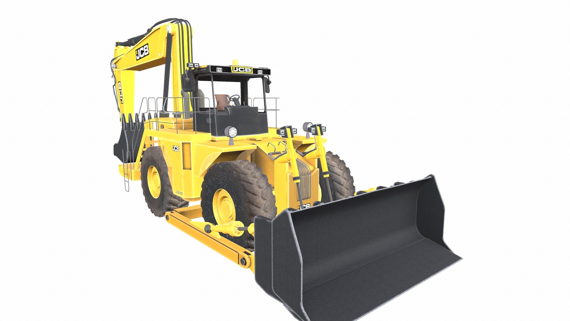 Backhoe Loader JCB 3CX Rigged 3D Model - TurboSquid 2345548