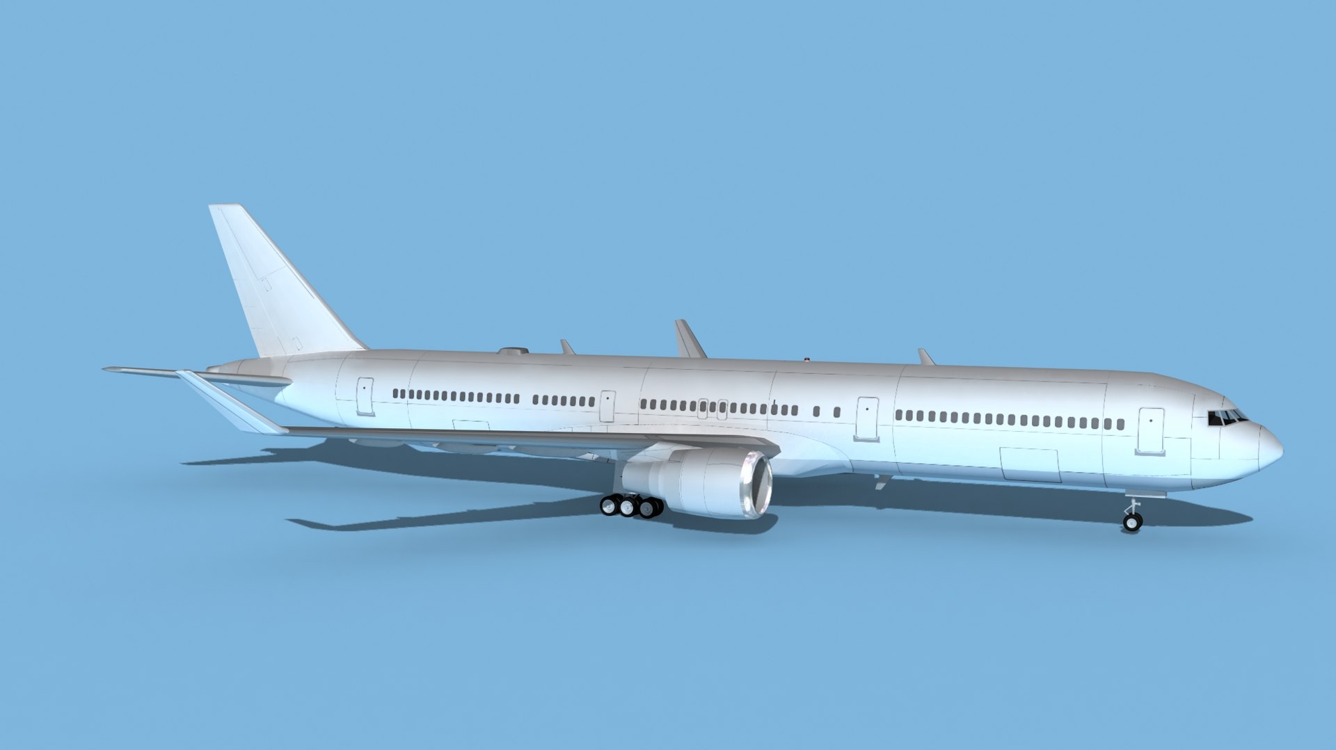 Boeing 767-400 Unmarked 2 Model - TurboSquid 1912381