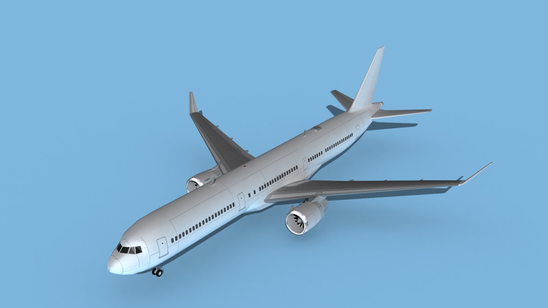 Boeing 767-400 Unmarked 2 Model - TurboSquid 1912381