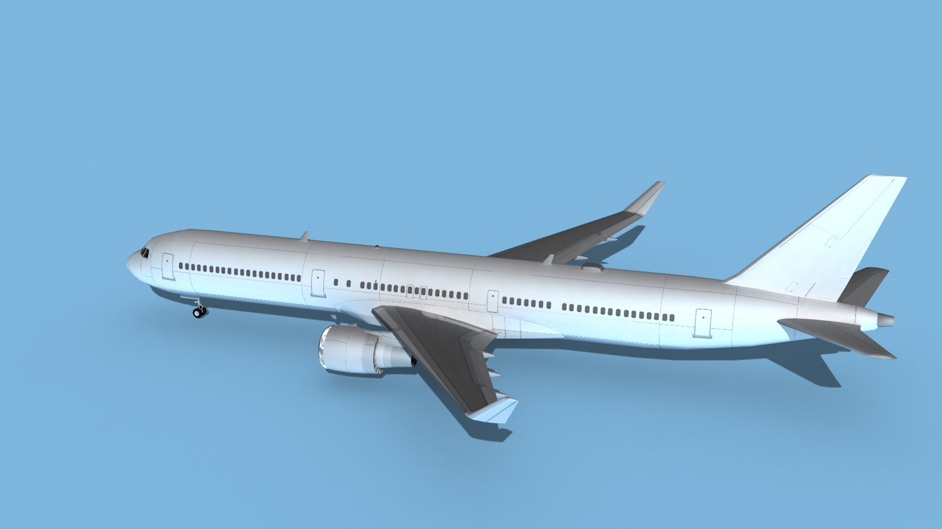 Boeing 767-400 Unmarked 2 Model - TurboSquid 1912381