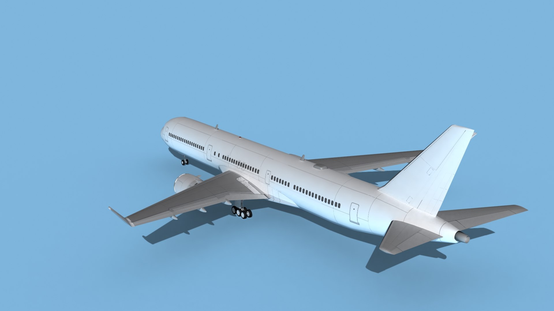 Boeing 767-400 Unmarked 2 Model - TurboSquid 1912381