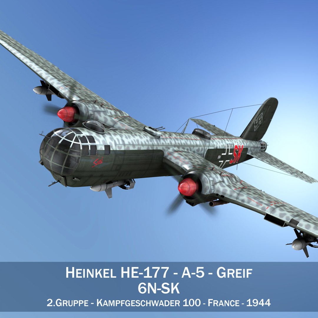 3d Model Heinkel He-177 - Bomber