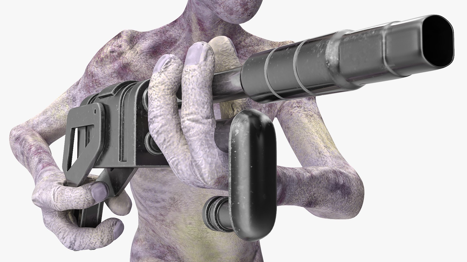 Humanoid Alien Attacking Pose Model - TurboSquid 1627771