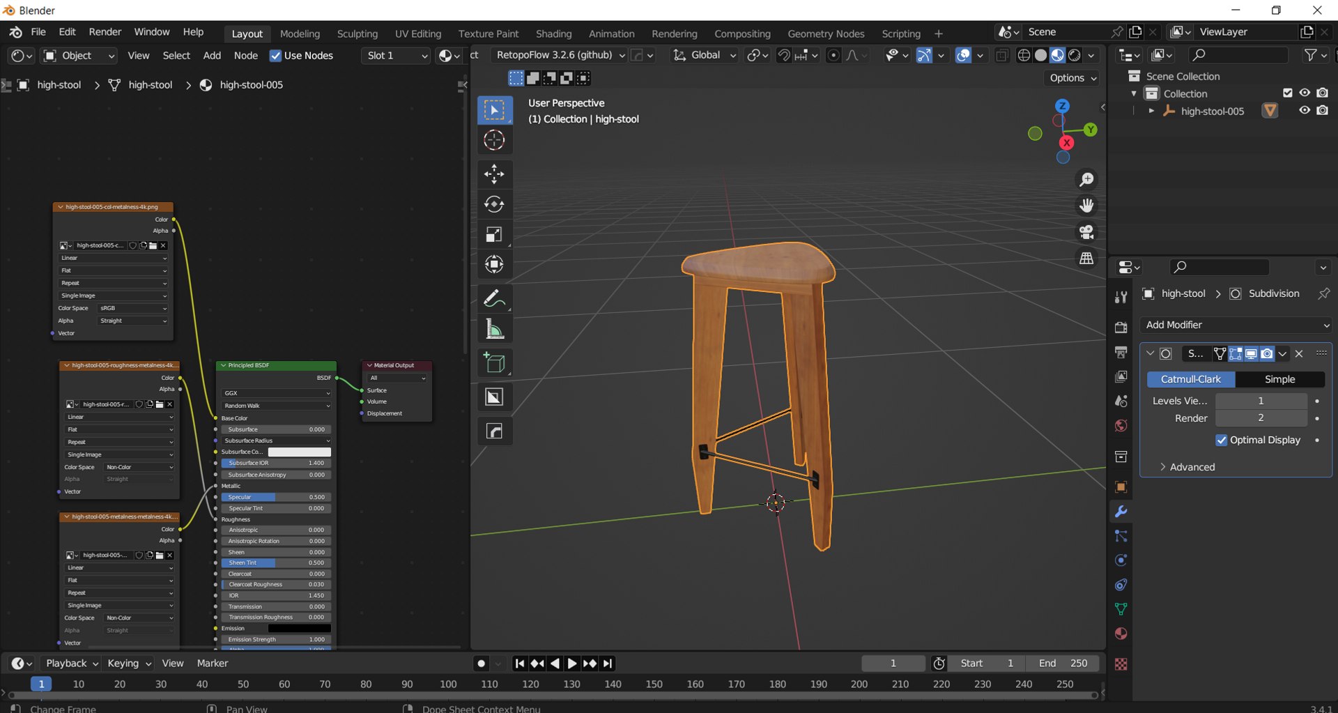 3D High Stool 30 - TurboSquid 2112755