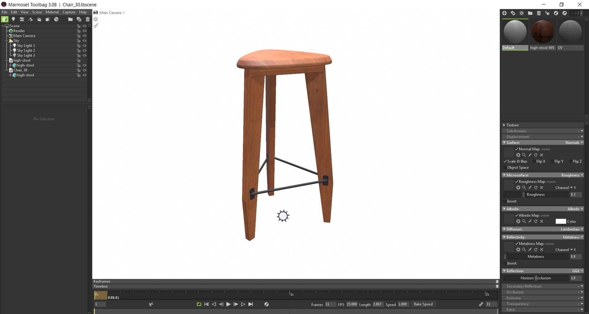 3D High Stool 30 - TurboSquid 2112755
