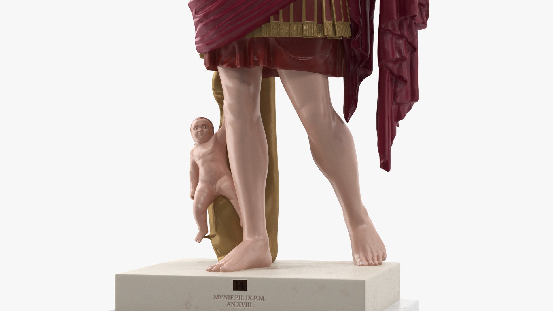 Roman Leader Statue of Prima Porta Stylized Replica 3D model ...