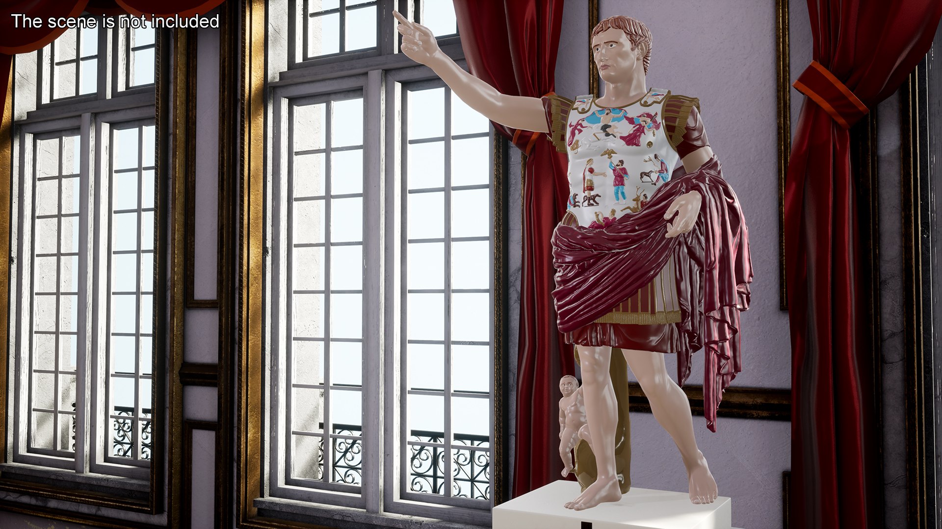 Roman Leader Statue of Prima Porta Stylized Replica 3D model ...