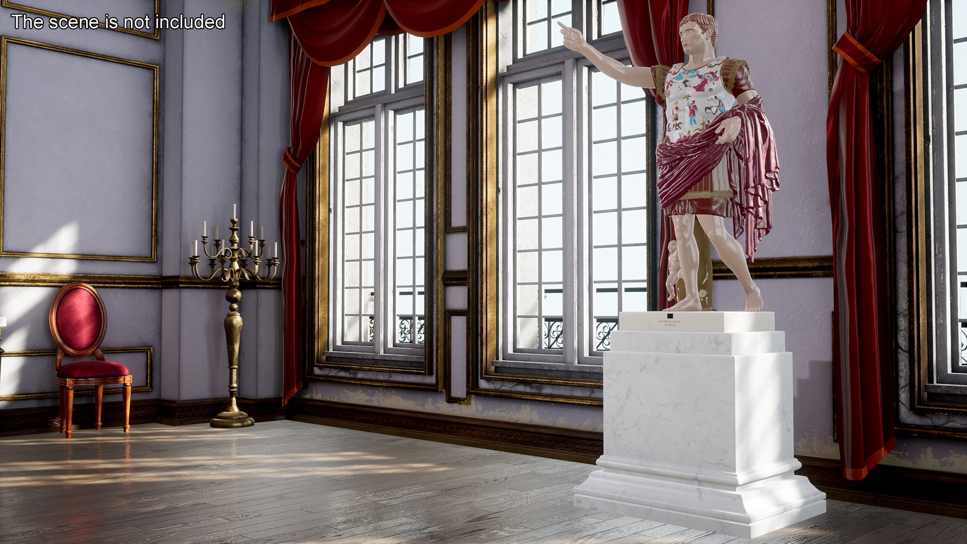 Roman Leader Statue of Prima Porta Stylized Replica 3D model ...