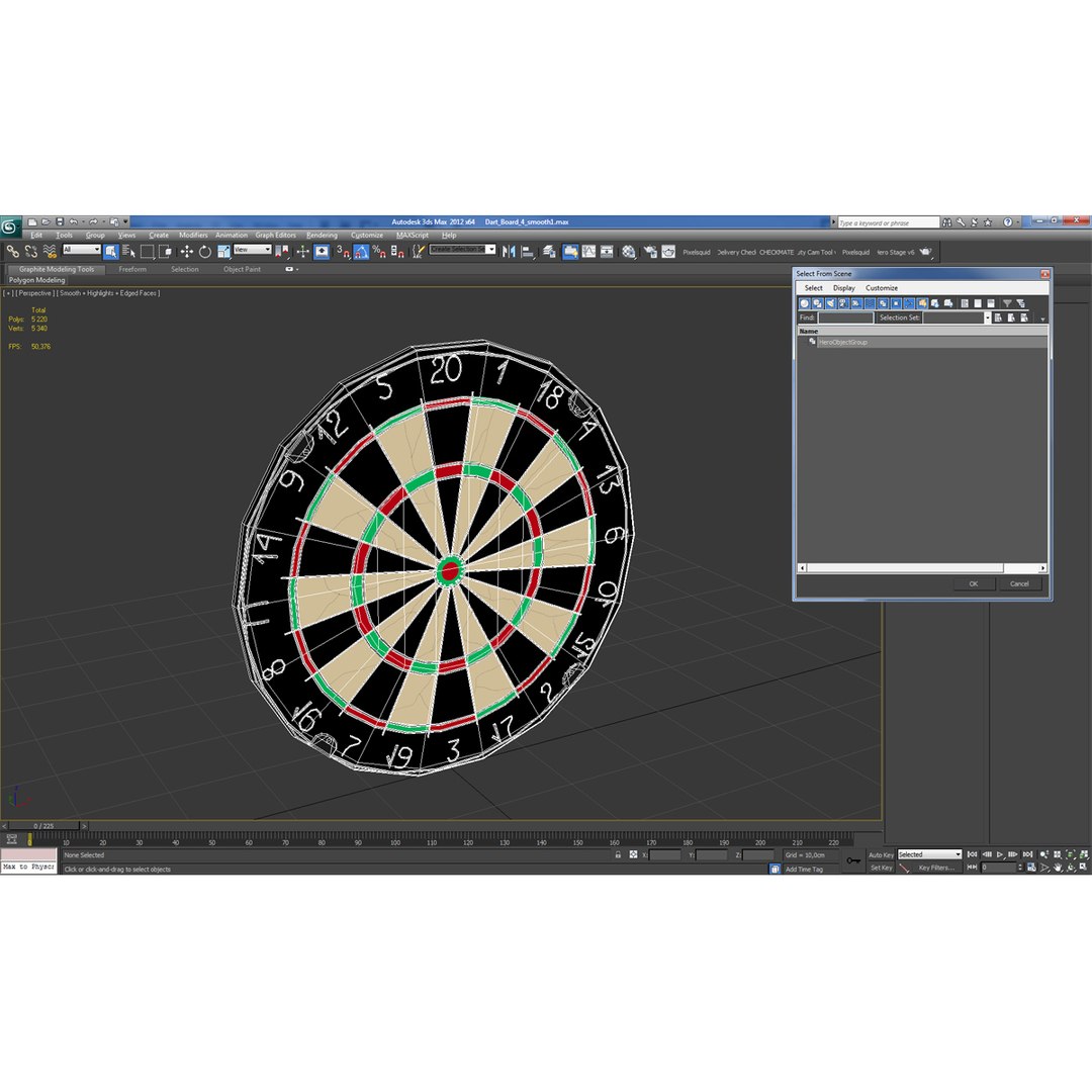 3d model dart board 4