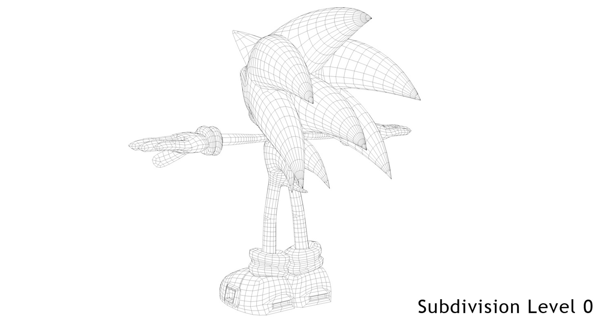 Sonic Rigged Animation 3d Model