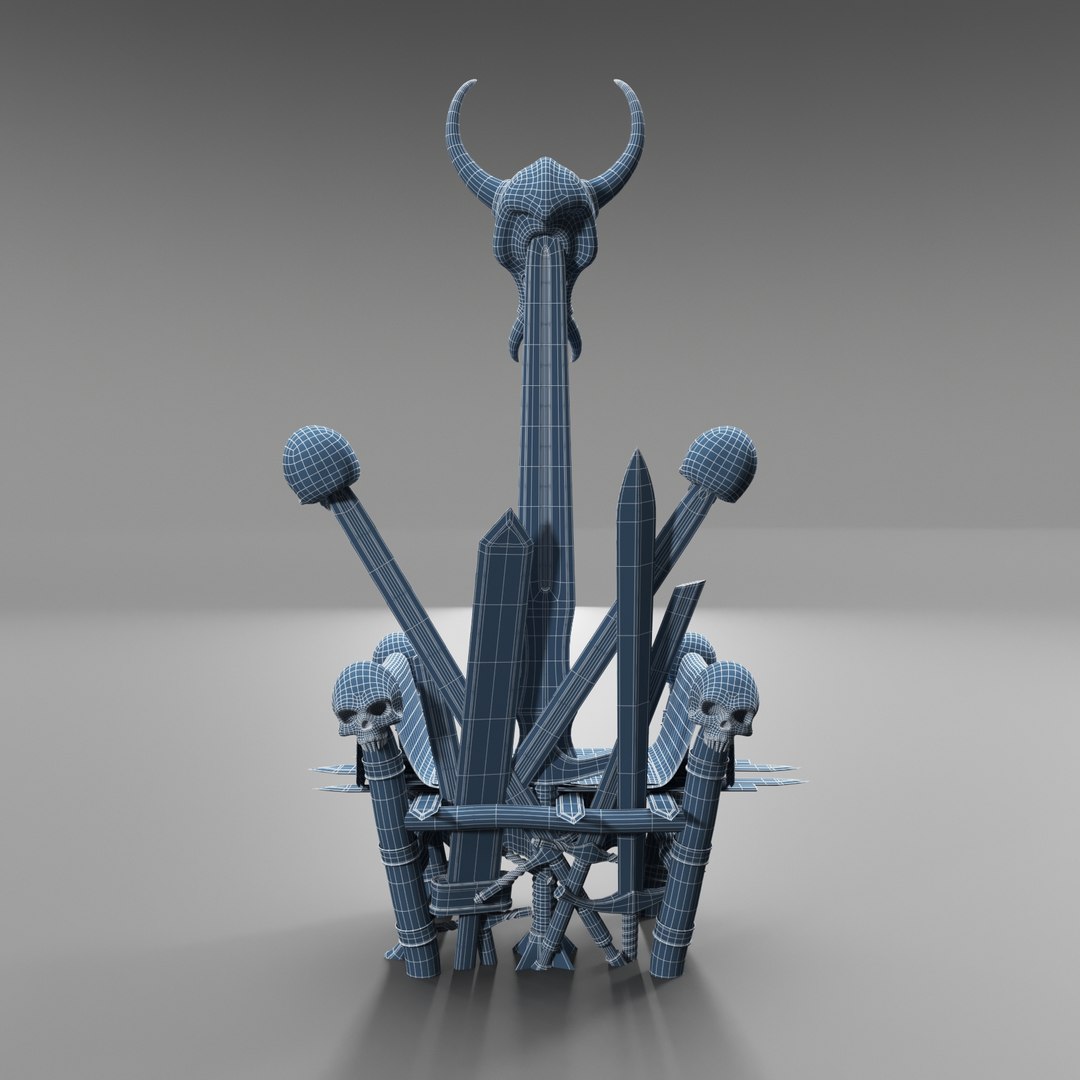3D Model Throne Viking Leader Runes - TurboSquid 1468567