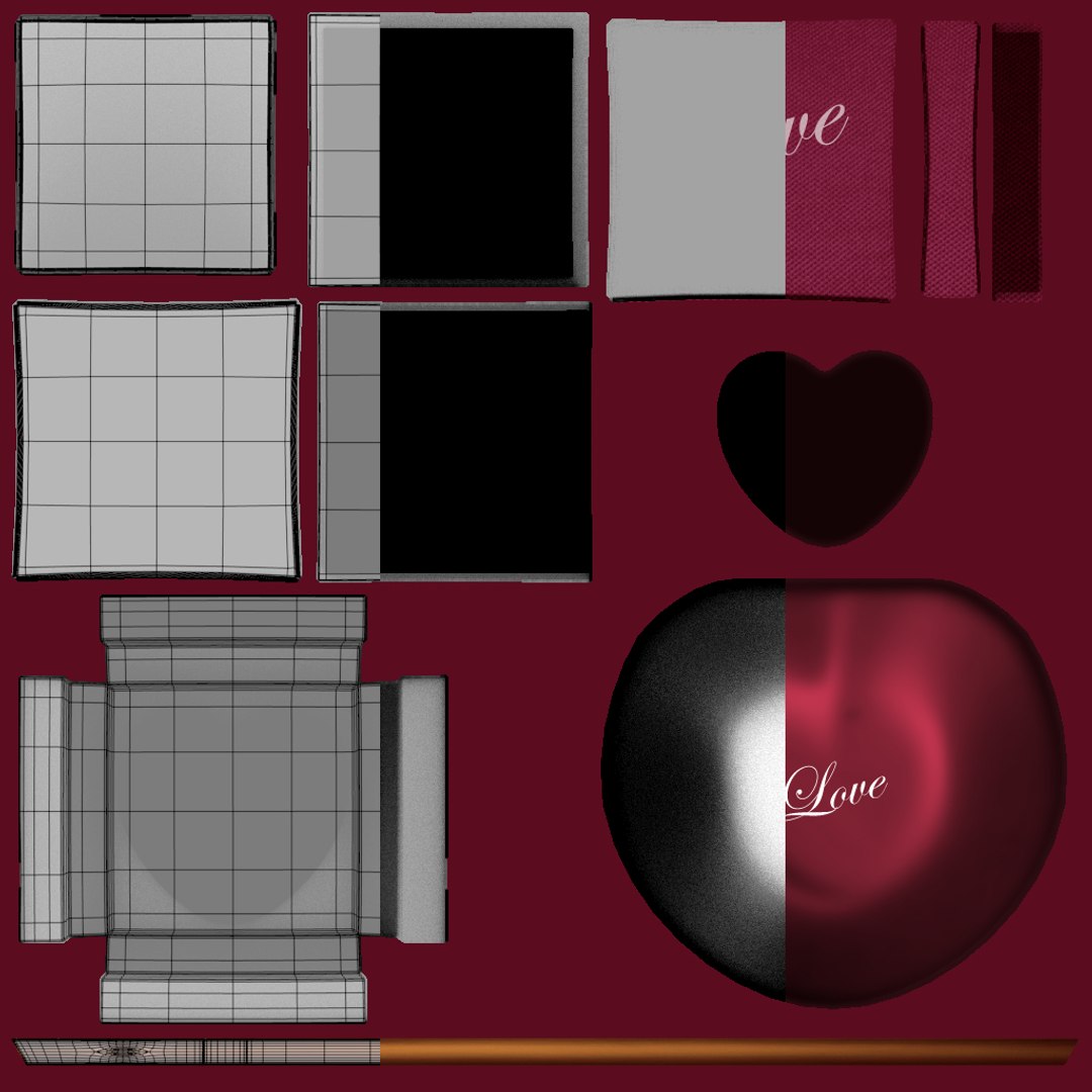 3D Box Chocolate Gift - TurboSquid 1507018