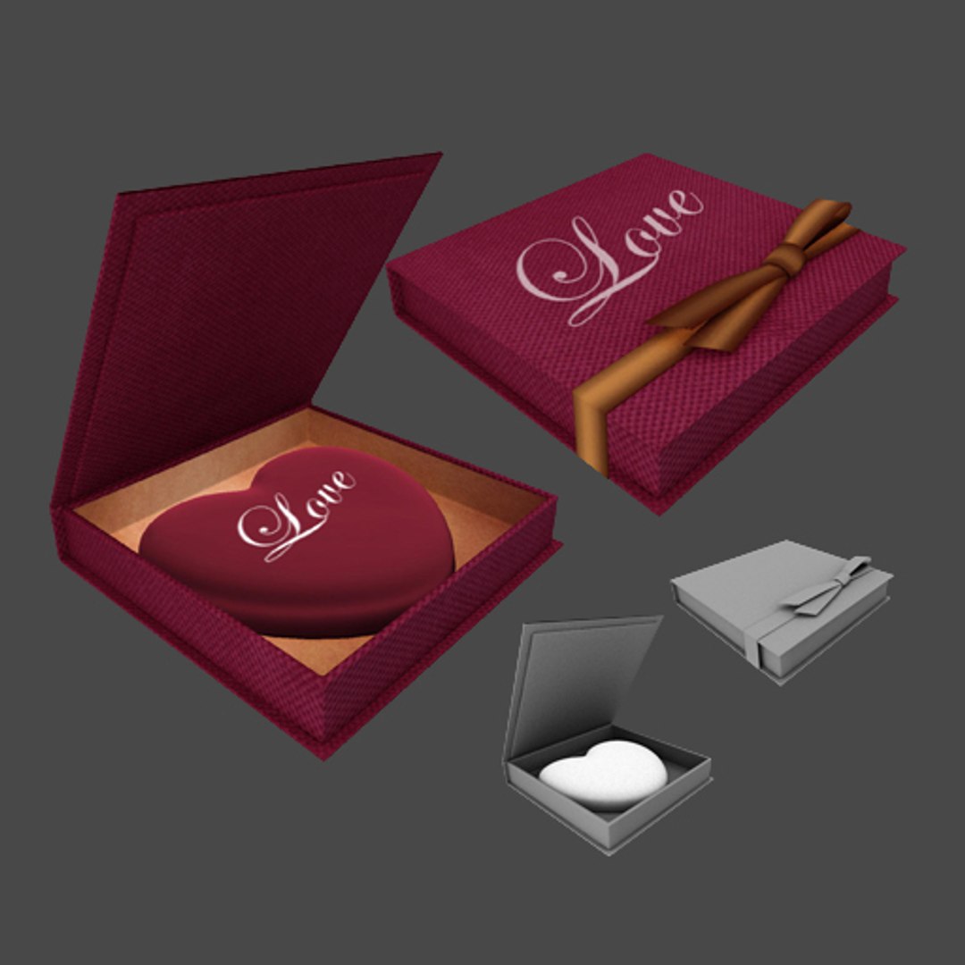 3D Box Chocolate Gift - TurboSquid 1507018